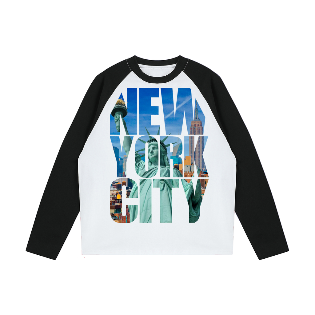 Color-Blocked Raglan Long-Sleeve T-Shirt – Wear the legend